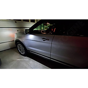 AUTOGINE White LED Interior Lights Kit Package for Ford Explorer 2011 2012 2013 2014 2015 2016 2017 2018 2019 Super Bright 6000K Interior LED Light Bulb Package + Install Tool
