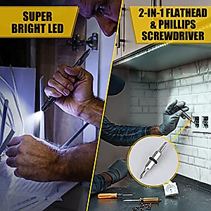 Jasee Gifts for Men, 9 in 1 Multitool Pen, Cool Gadgets for Men Dad Gifts, Birthday Gifts for Dad Him Boyfriend Husband - Led Light, Stylus, Screwdriver, Bottle Opener, Ruler, Level(Black)