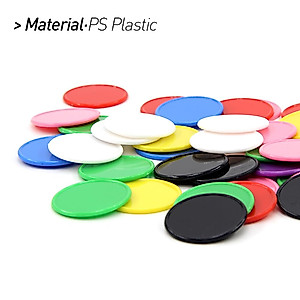 Nurlean 200-1000 Pieces Custom Plastic Chips Drink Tokens for bar, 37mm 1.45in,Imprinted with Your Personalized Logo and Text
