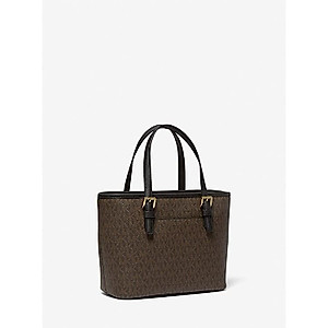 Michael Kors XS Carry All Jet Set Travel Womens Tote (BROWN/BLK)