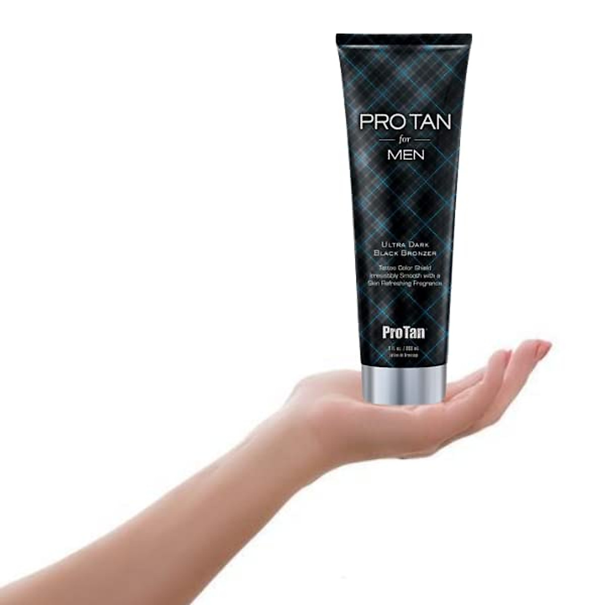 For Men Ultra Dark Black Bronzer - Natural Bronzer for Deep, Dark with Tattoo Color Shield 9 oz by Pro Tan