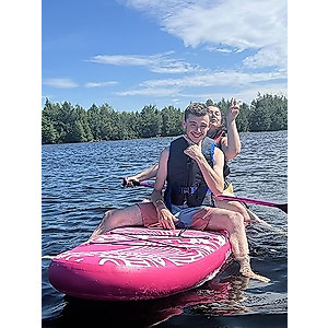 A&BBOARD Pink Stand Up Paddleboard, 10ft/11ft Pink Paddle Boards for Adults with Premium SUP Accessories & Backpack, Dual Action Pump, Wide Stance, Non-Slip Deck for Beginners & Experts