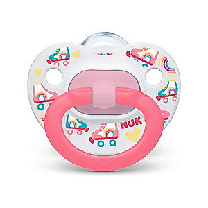 NUK Orthodontic Pacifier Value Pack, Girl, 6-18 Months (Pack of 3)