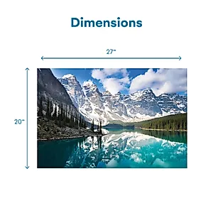 Enovoe Puzzles for Adults 1000 Pieces - Featuring Moraine Lake Alberta - Challenging and Educational Masterpieces Puzzle for Kids - Large, 27x 20 inches - Jigsaw Puzzles 1000 Pieces for Adults
