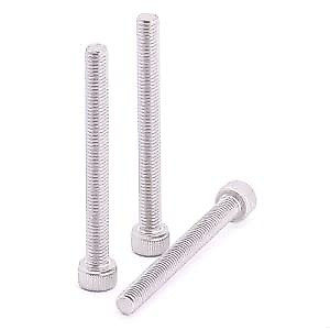M6-1.0 x 75mm (12 Pcs) Socket Head Cap Screws, 304 Stainless Steel 18/8, Full Thread, Coarse Thread, DIN912
