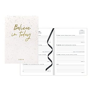 Letts of London Inspire Weekly/Monthly Planner, 12 Months, January to December, 2024, A5 Size, 8.25" x 5.875", Multilingual, White (C082019-24)