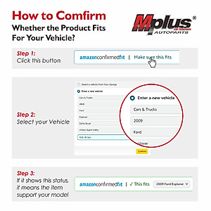 MPLUS 10X Front Upper Control Arms Suspension Kit fits For Ford 1998-2011 Ranger 2WD, For Mazda 2001-2009 B2300, 1998-2001 B2500, 1998-2007 B3000, 1998-2003 B4000