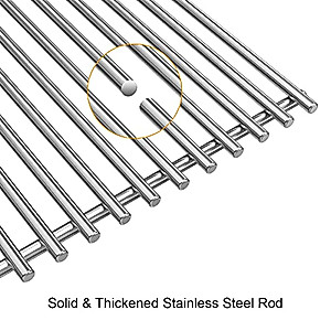 SafBbcue 7639 Stainless Steel Cooking Grates Replacement for Weber E-310 E-320 S-310 Spirit II E-310 SP320 Spirit 700 Series Genesis Silver/Gold B/C 45010001 46510001 7526 7638 7525