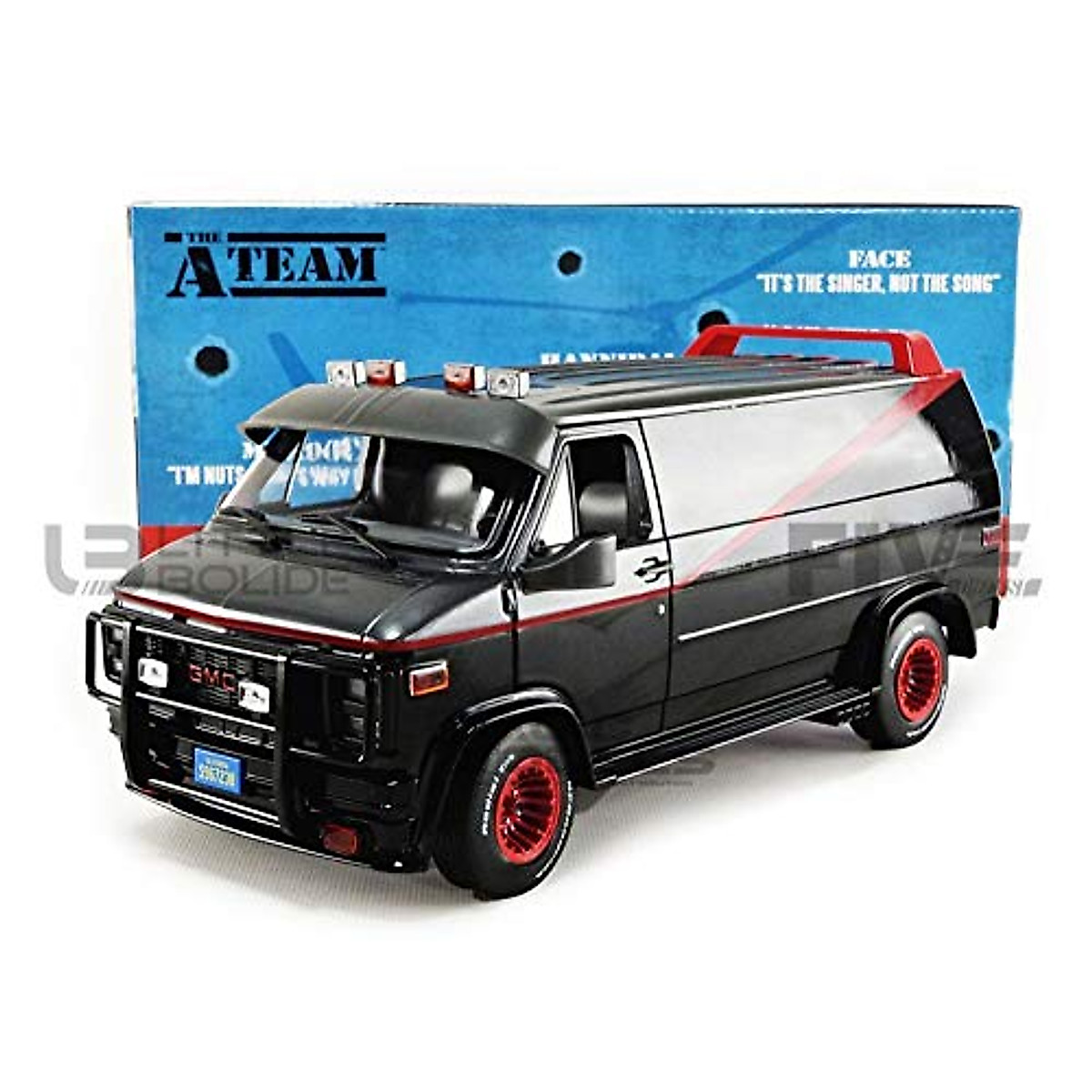Greenlight 1/18 Hollywood The A-Team 1983-87 TV Series 1983 GMC Vandura Diecast Model Car #13521, Multi