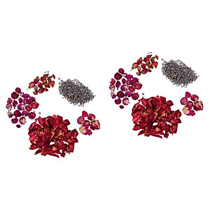 SEWACC 2pcs 5 Dried Flowers Edible Flowers for Drinks Dry Lavender Flowers Rose Petals for Bath Dried Lavender Flower DIY Pressed Flower Pressed Flowers Head DIY Kits Scrapbook Aromatic