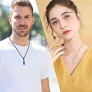 2 PCs Cremation Jewelry for Ashes Twist Bar Urn Necklace for Ashes Cremation Memorial Jewelry Stainless Steel Ashes Jewelry Keepsakes For Women Men