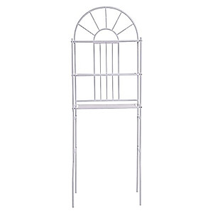 Tangkula 3-Tier Toilet Shelf Bathroom Space Saver Chrome Over The Toilet Shelf Organizer Multi-Layer Classic Design Metal Frame Study Waterproof Free Standing Bathroom Shelves (68" H)