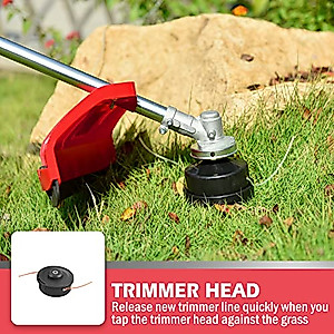 PowerSmart String Trimmer & Edger, 2 Stroke Weed Wacker with Straight Shaft, 25.4CC Gas Powered Weed Eater with 16" Cutting Path, 2 in 1 Brush Cutter with 10" Blade, Edger Lawn Tool for Yard, Garden