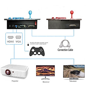 RegiisJoy Arcade Game Console 10000 Classic Games with WiFi Function, Pandora Box 18S Download/Save/Pause/Hide/Search Games, 1280x720,4 Players,3D Games