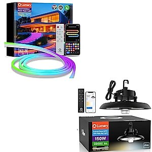 Lumary Smart Outdoor Neon Rope Lights, 32.8ft 22,000Lm Smart UFO LED High Bay Light
