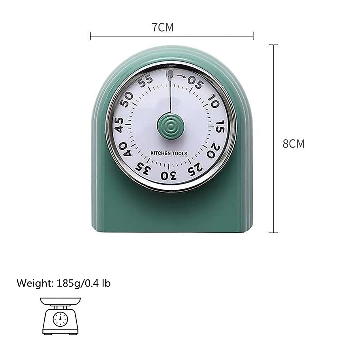 Visual Timer, Analog Countdown Timer Reading Timer Quiet Counting Time Management Tool for Kids and Adults, Meeting, Office, Classroom Teaching,Homework Games Cooking (Red)