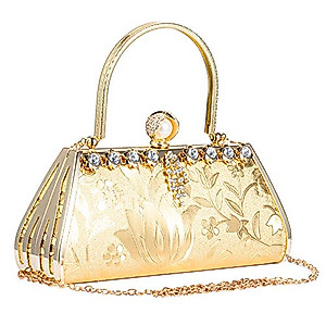 molshine Medium Vintage Evening Handbag,Mosaic Rhinestone Shoulder Bag,Classic Fashion Totes,Party Clutch Purse for Women Girl Home Travel Shopping Wedding Outdoor