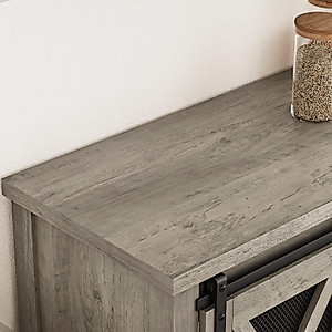 IDEALHOUSE Coffee Bar Cabinet, Sideboard Buffet Storage Cabinet with Storage, Farmhouse Wine Bar Cabinet with Wine Glass Rack, Liquor Cabinet Bar for Home, Kitchen, Dining, Living Room