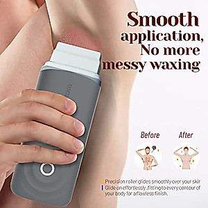 Waxfans Roll on Wax Kit for Men,Wax Warmer for Hair Removal,15min Wax Melter,at Home Waxing Kit,Wax Roller Kit for Full Body,Rose Wax Roller