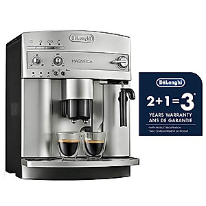 De'Longhi ESAM3300 Magnifica Super Automatic Espresso & Coffee Machine, Silver