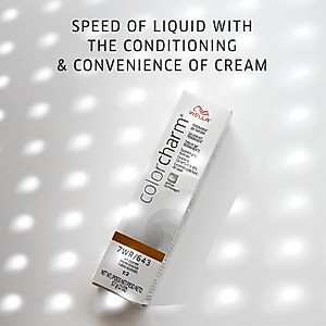 WELLA colorcharm Permanent Gel Haircolor, With Long Lasting Gelfus Technology, For Gray Coverage, 6AA Dark Blonde Intenseense Ash, 2 oz