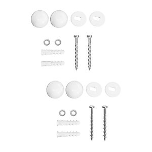 Uonlytech 4 Sets Toilet Decorative Cap Screws for Plastic Universal Lids Toilet Seat Hinge Toilet Screws Brass Closet Bolts Toilet Accessories Toilet Installation Anchor Screw Toilet Bolts