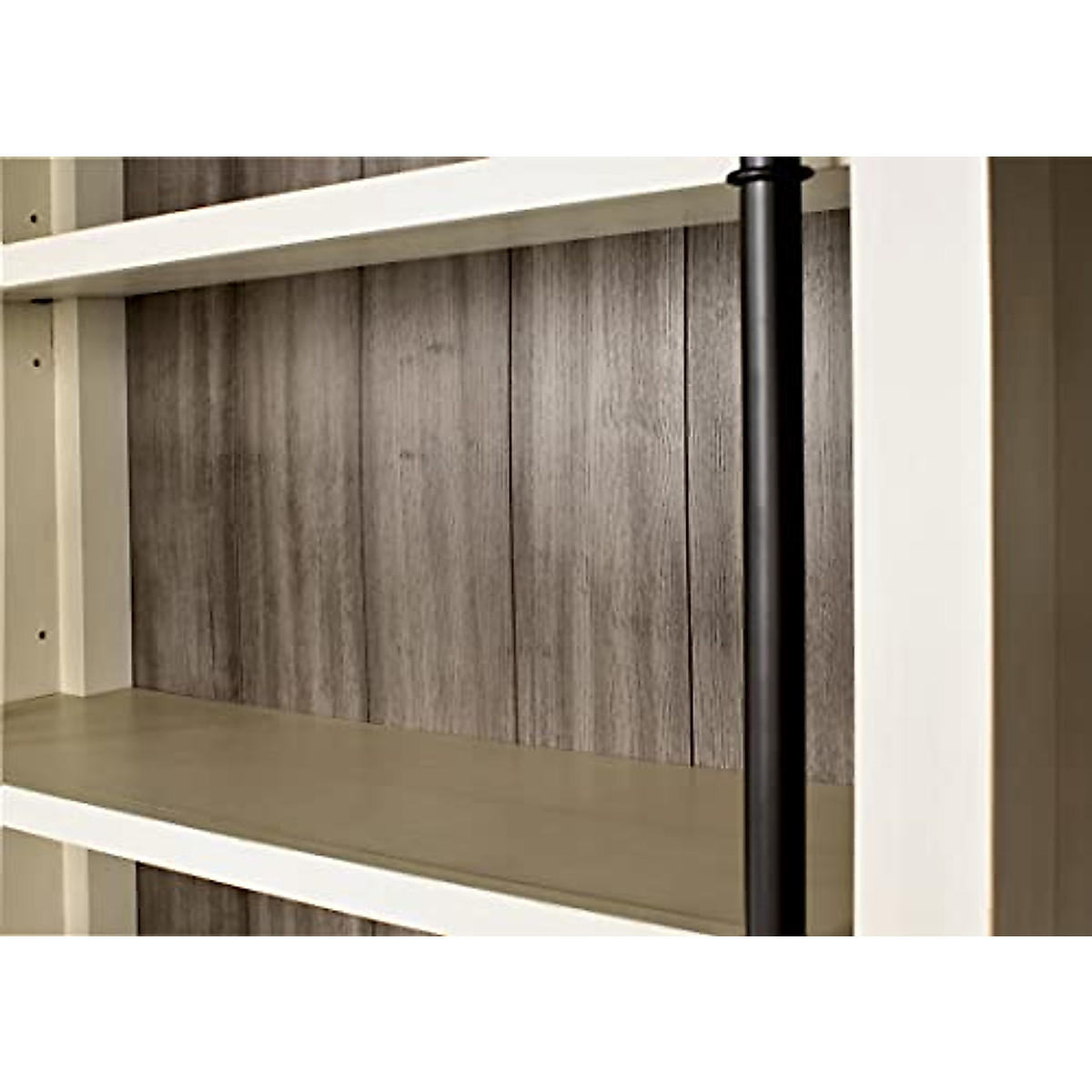 Martin Furniture Fully Assembled 8' Tall Bookcase Wall with Ladder Aged Chateau White (IMTE4094WKIT2PC)