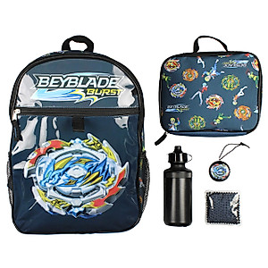 Beyblade Burst Spinner Tops Backpack Lunch Bag Water Bottle Ice Pack 5 PC Mega Set