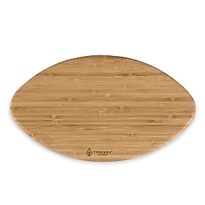 TOSCANA - a Picnic Time brand Touchdown Football Cheese Board, Novelty Charcuterie Board, Serving Platter, Cheese Boards Charcuterie Boards, Wood Cutting Board, (Bamboo)