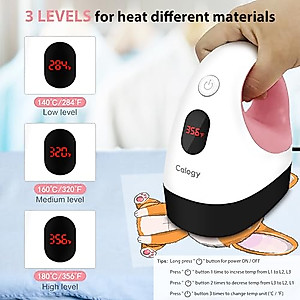 Calogy Mini Heat Press, Heat Transfer Machine, Constant Temp Control, Insulated Safety Base, Fits for Crafts, T-Shirt, Hat, Cap, Pillows(White Pink)