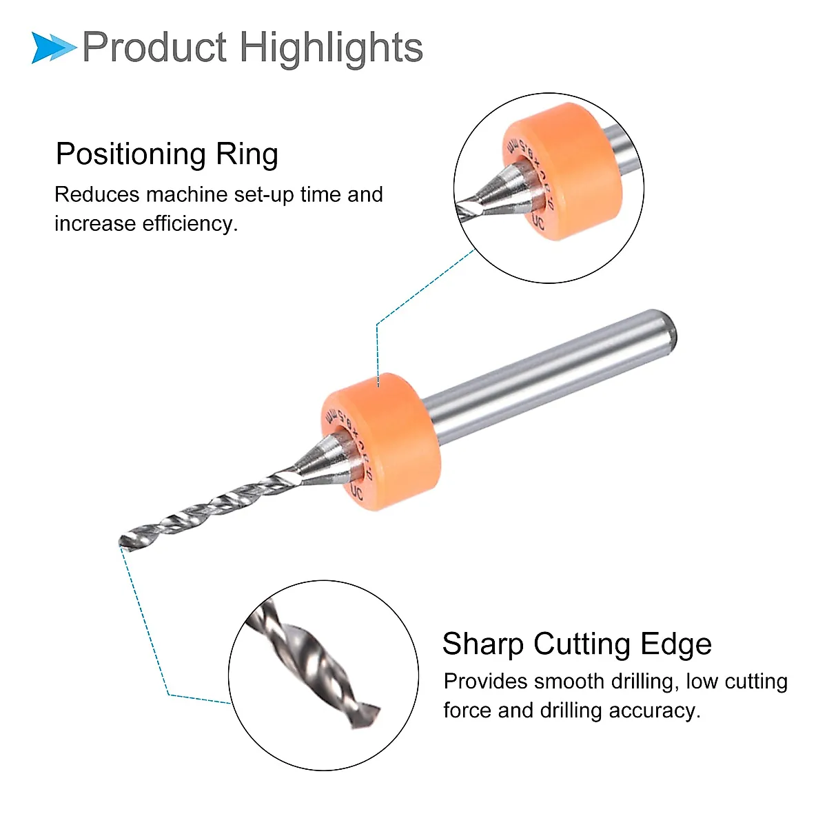 CoCud Micro PCB Drill Bits, 1/8" Shank 0.3mm-1.2mm Cutting Edge, Print Circuit Board Drill Bit - (Applications: for CNC Drilling Engraving Machine), 2-Set (20-Pieces)