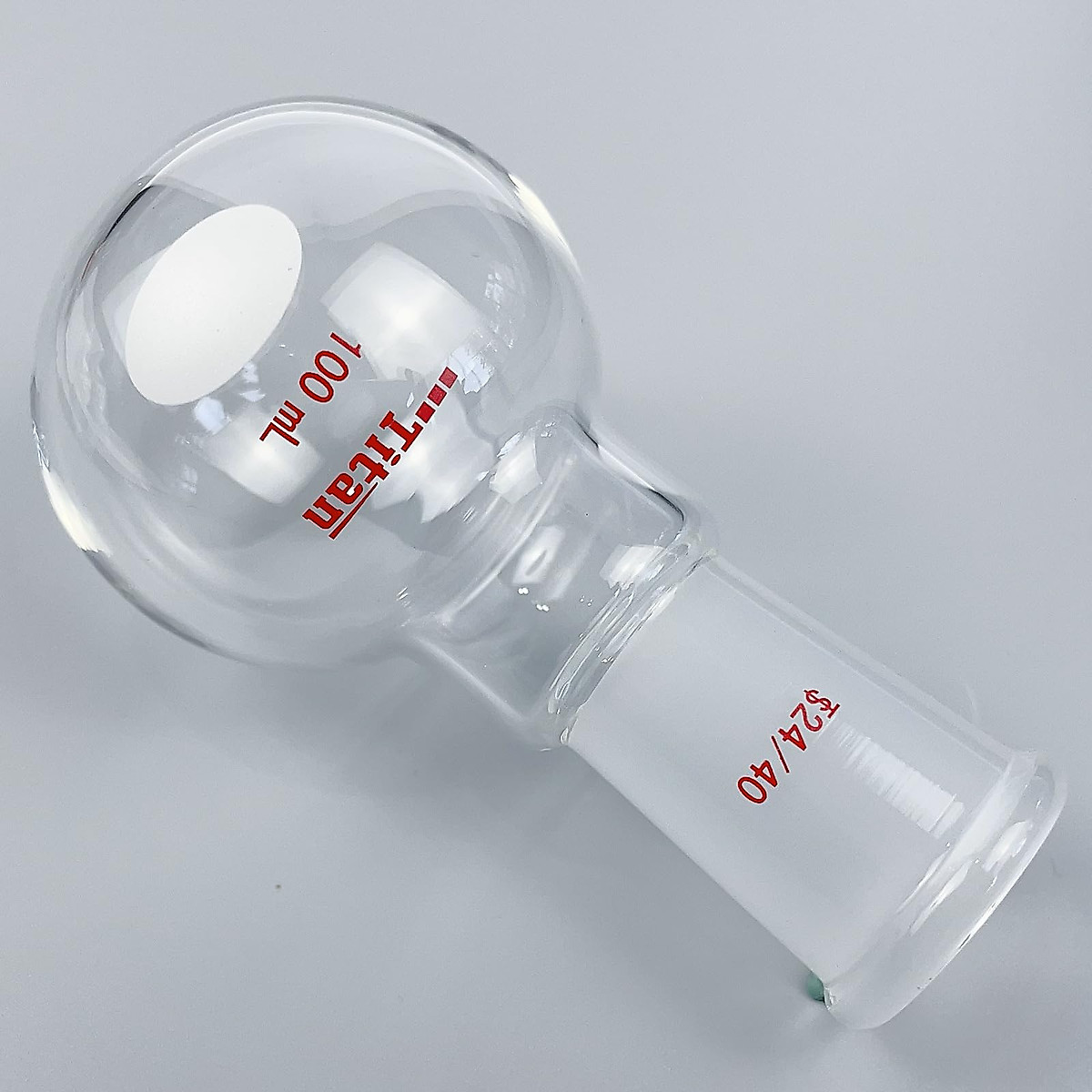 ADAMAS-BETA Lab Boiling Flasks 100ml Single Neck Boiling Flasks Borosilicate Glass with 24/40 Standard Taper Outer Joint