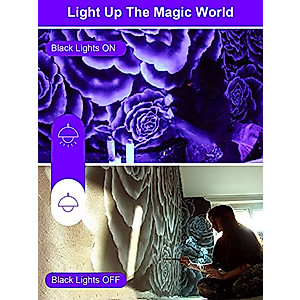 ZUCKEO Outdoor Blacklight Spotlight LED Spot Black Light with US Plug, 15W IP66 Landscape Black Lights Fixtures for Glow Party Body Paint Fluorescent Poster Yard Garden House Decorating(4Pack)