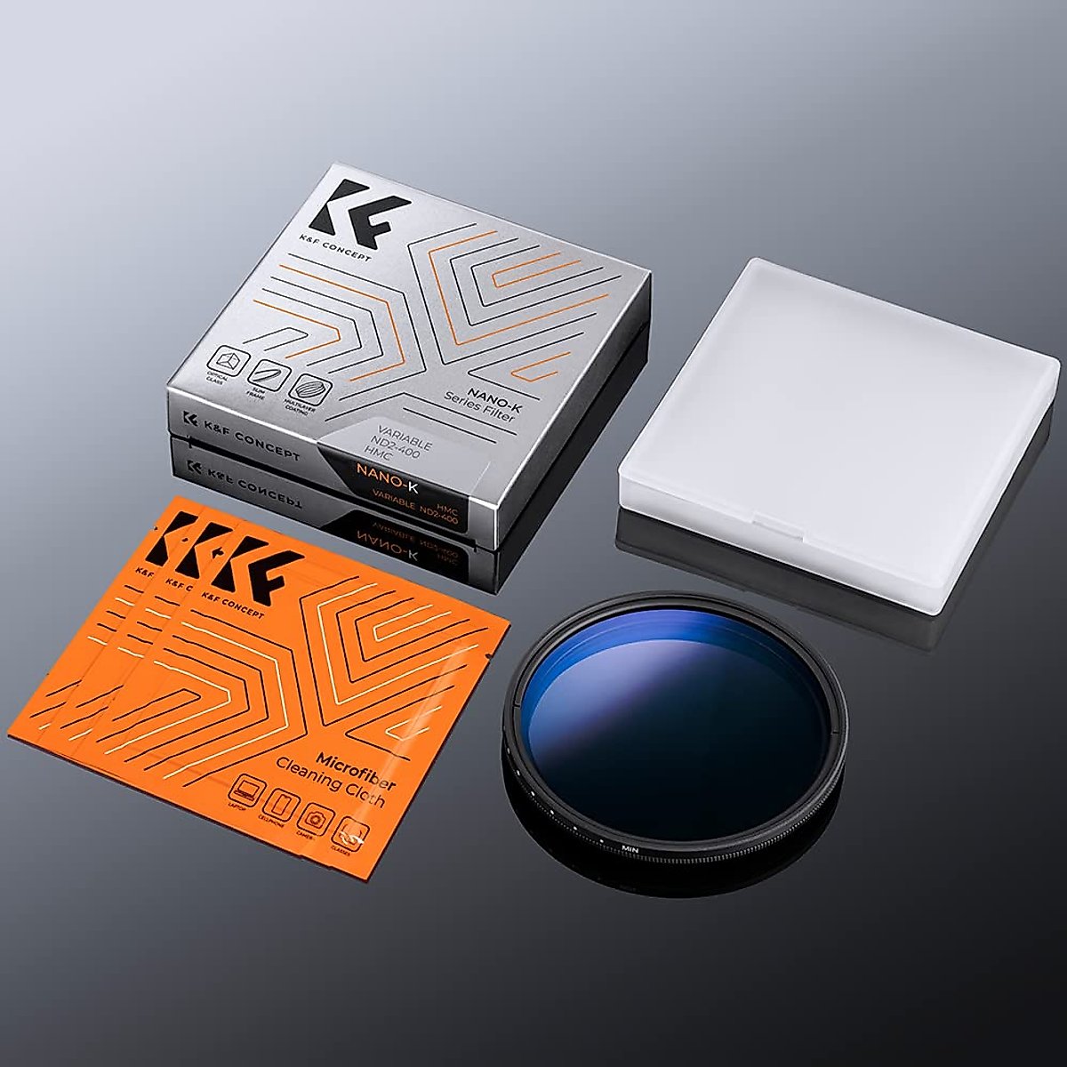 K&F Concept 72mm Variable ND Lens Filter ND2-ND400 (1-9 Stops) 18 Multi-Layer Coatings Adjustable Neutral Density Ultra Slim Lens Filter for Camera Lens (K-Series)