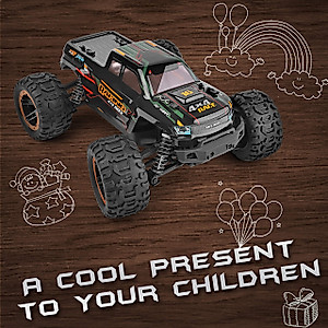 HAIBOXING Remote Control Car 16889, 1:16 Scale 2.4Ghz RC Cars 4x4 Off Road Trucks, Waterproof RTR RC Monster Truck 36KM/H, Toys for Kids and Adults with 2 Batteries 35+ mins Play