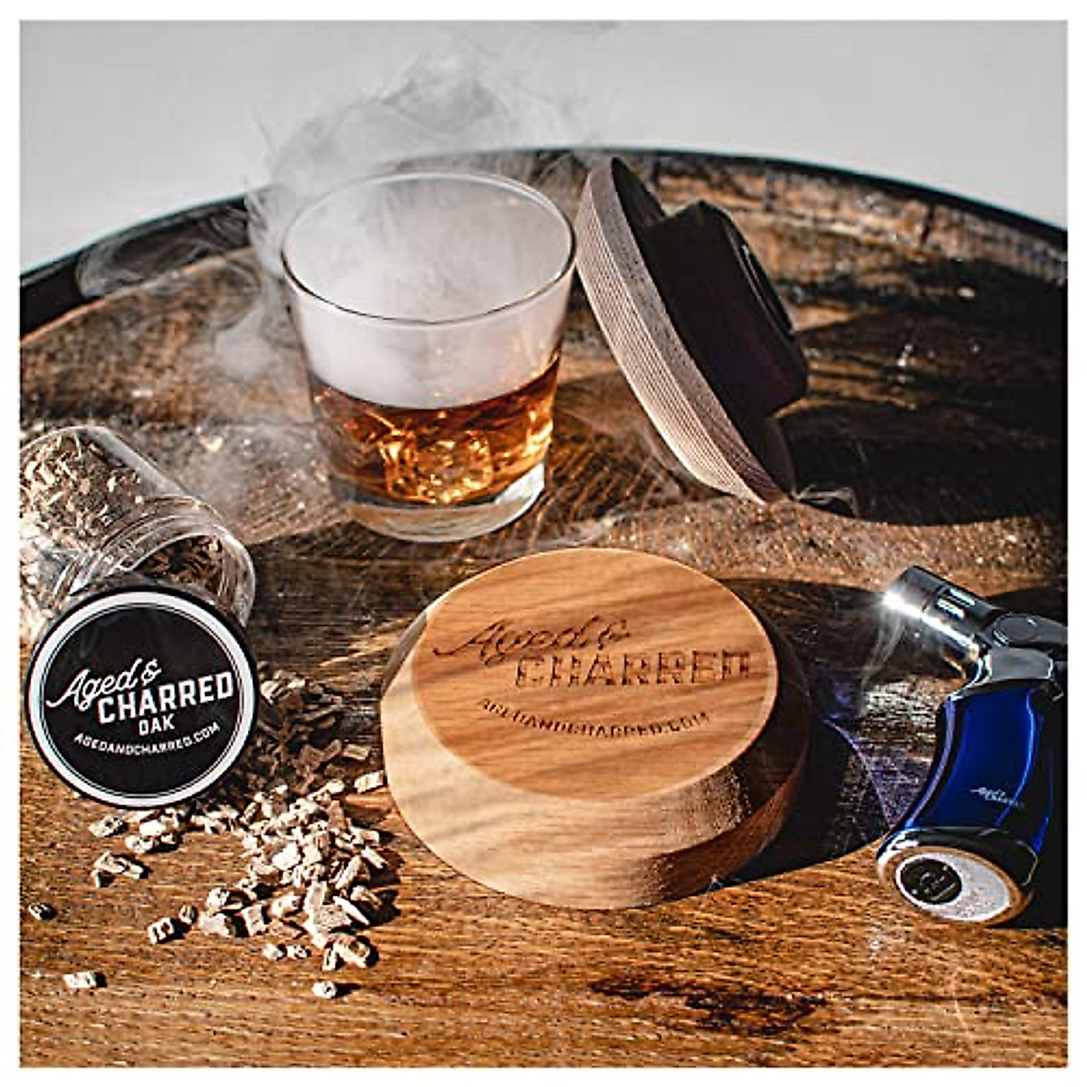 Save 10% on Cocktail Smoker Kit with Torch and Wood Chips Bold Bundle for Whiskey and Bourbon (Butane Not Included) - Smoke Lid, an Old Fashioned Drink Smoker Kit and Whiskey Smoker Infuser Ki