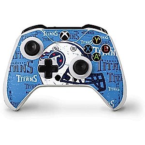 Skinit Decal Gaming Skin Compatible with Xbox One S Controller - Officially Licensed NFL Tennessee Titans - Blast Design