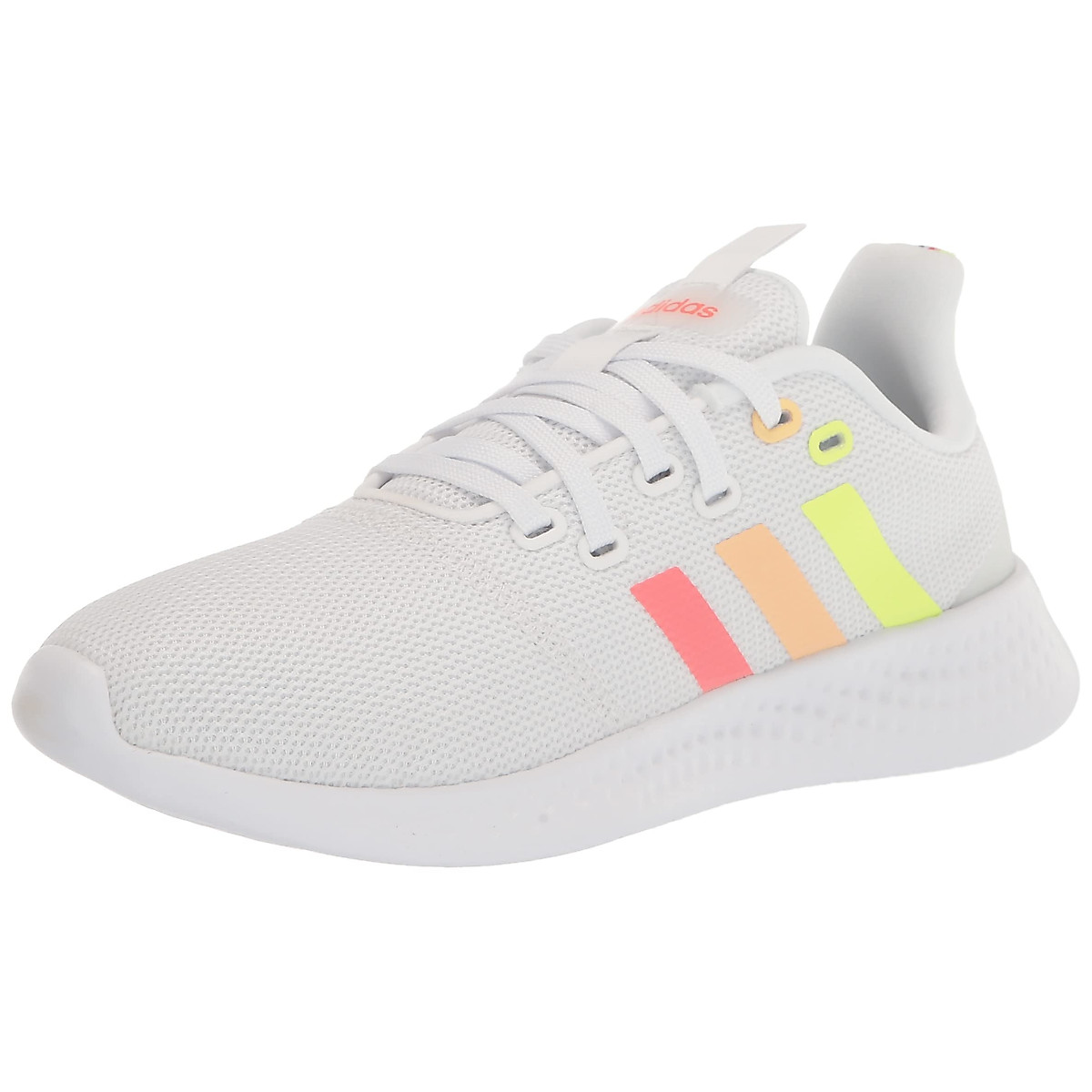 adidas Women's Puremotion Running Shoe, White/Semi Turbo/Pulse Amber, 5