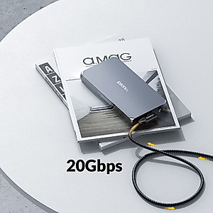 USB C to USB C Cable Right Angle 3.3 ft, iDsonix 3.2 Gen 2 USB-C Cable 100W - 4K 60HZ Video Output 20Gbps Type C Date Trandfer Cable Fast Charging Cable for MacBook Pro, iPad Pro, Samsung