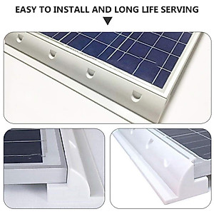 Cabilock 2pcs Solar Panel Side Mounting Brackets Marine Caravan Motorhome RV Solar Panel Side Mount Brackets Solar Panel Roof Installation Clamps White