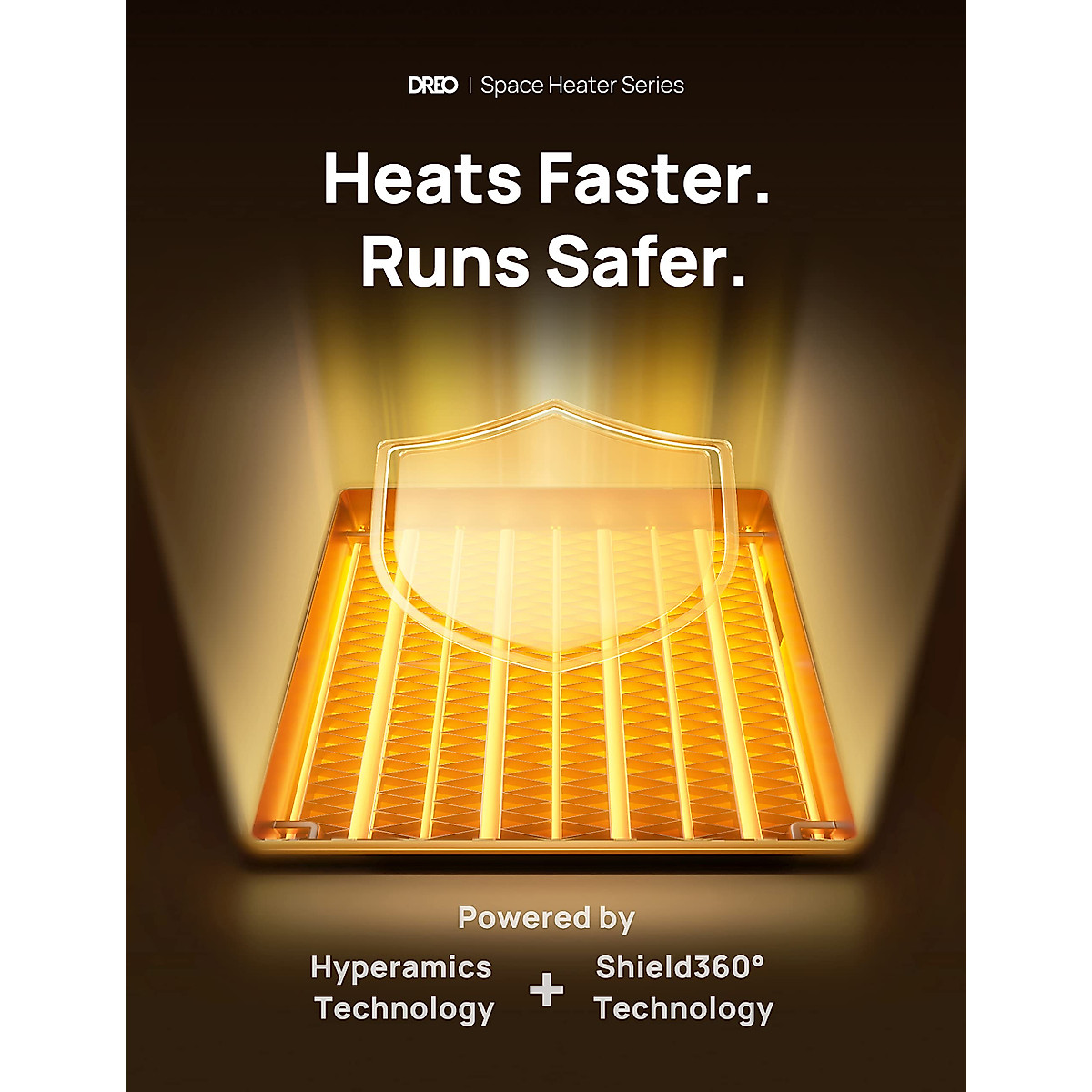 Dreo Space Heaters for Indoor Use, Atom One Portable Heater with 70°Oscillation, 1500W PTC Electric Heater with Thermostat, Fast Safety Heat, Remote, 1-12h Timer, Upgraded Small Heater for Office Home