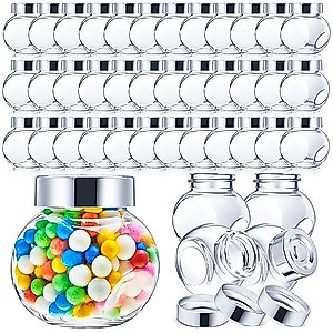 Umigy 60 Pieces Mini Glass Jars with Lids 1.7 oz Mini Candy Jars Tiny Mason Jars Small Glass Containers with Lids for Favors Wedding Gifts Spice Honey Sugar Scrub Herbs
