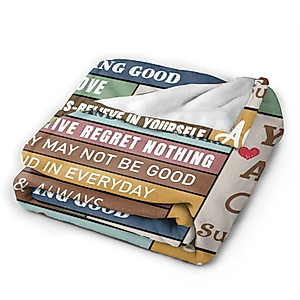 HAXOILO to My Daughter Blanket from Mom Dad Flannel Throw Blankets for Couch Bedroom Sofa Warm Girl Birthday Gifts 50x60in