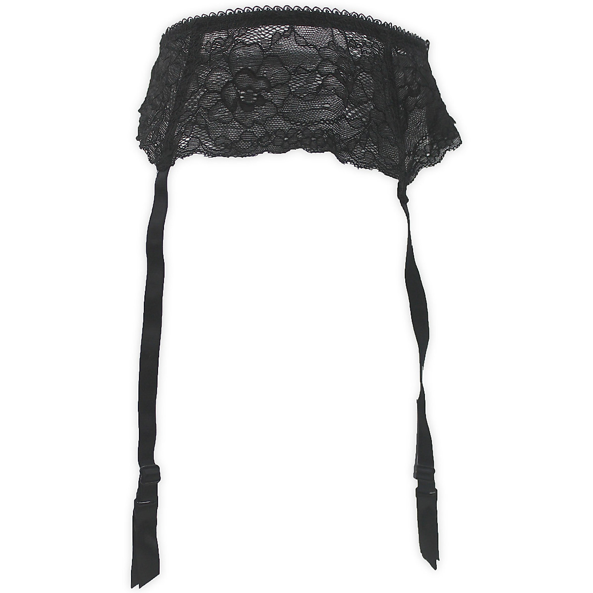 TVRtyle Black Lace Sexy Women Metal Clips Garter Belts For Stockings,Black, Small