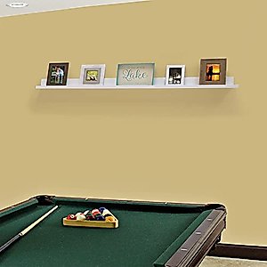 InPlace 72" W x 4.5" D x 3.5" H White Picture Ledge Shelf 9602058E