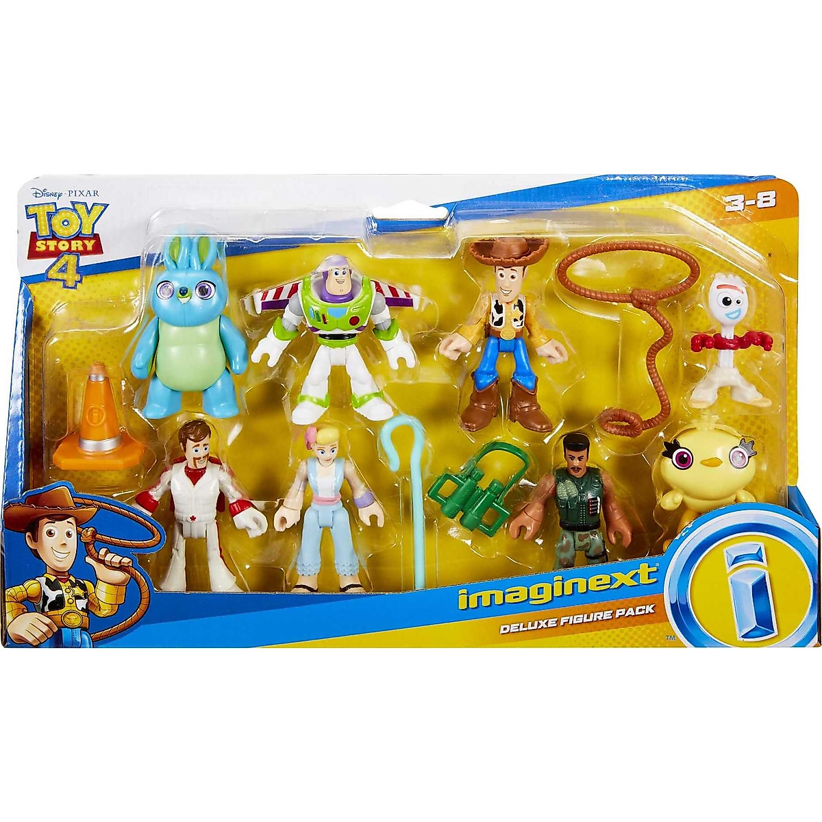 Fisher-Price Imaginext Preschool Toys Disney Pixar Toy Story 11-Piece Deluxe Figure Set, Buzz Lightyear & Woody, Pretend Play Kids Ages 3+ Years