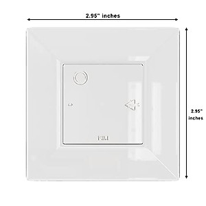 Mini Disposable Appetizer Plates - 100 Pack 2.95 In. x 2.95 in. Crystal Clear Plastic Dessert Plates - Elegant Design for Weddings, Birthdays, and Formal Parties - Stackable and Convenient - BPA Free