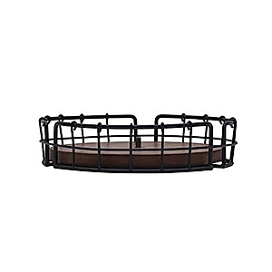 Pfaltzgraff Anvil Cage Condiment Table Caddy, 9.5x9.5x10.25 Inch, Black