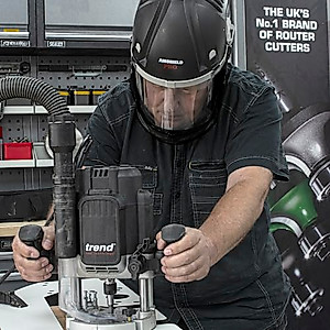 Trend Airshield Pro Full Face Shield w/ Battery Cradle Bundle - Complete Dust Protection and Recharging Solution, AIR/PRO/D3