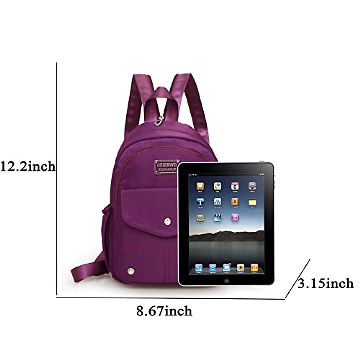 Gkaikpe Mini Backpack Purse, Backpack for Women Multi-purpose Backpack with Most Pockets Shoulder Bag Small Casual Daypacks for Girls Cute Ladies Hobo Bags Crossbody Bag in 3 Ways to Carry,Dark Purple